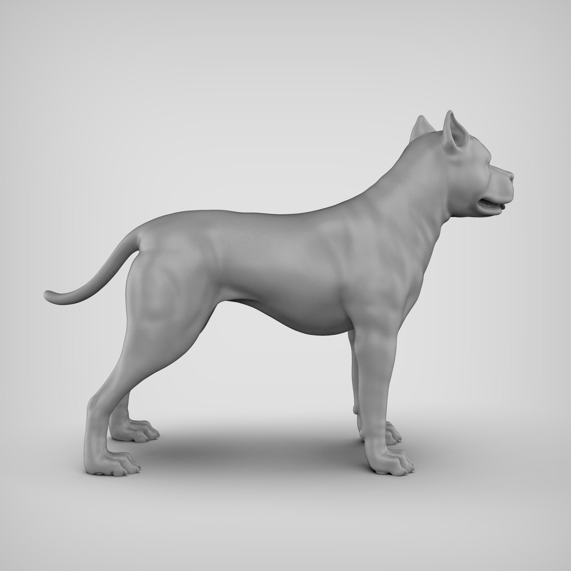American Pitbull STL File 3D Print Model Pose 01 - Etsy