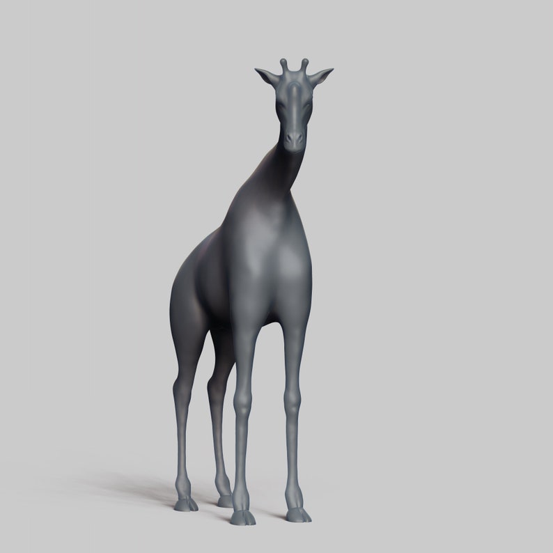 African Giraffe STL File 3D Print Model Pose 02 - Etsy