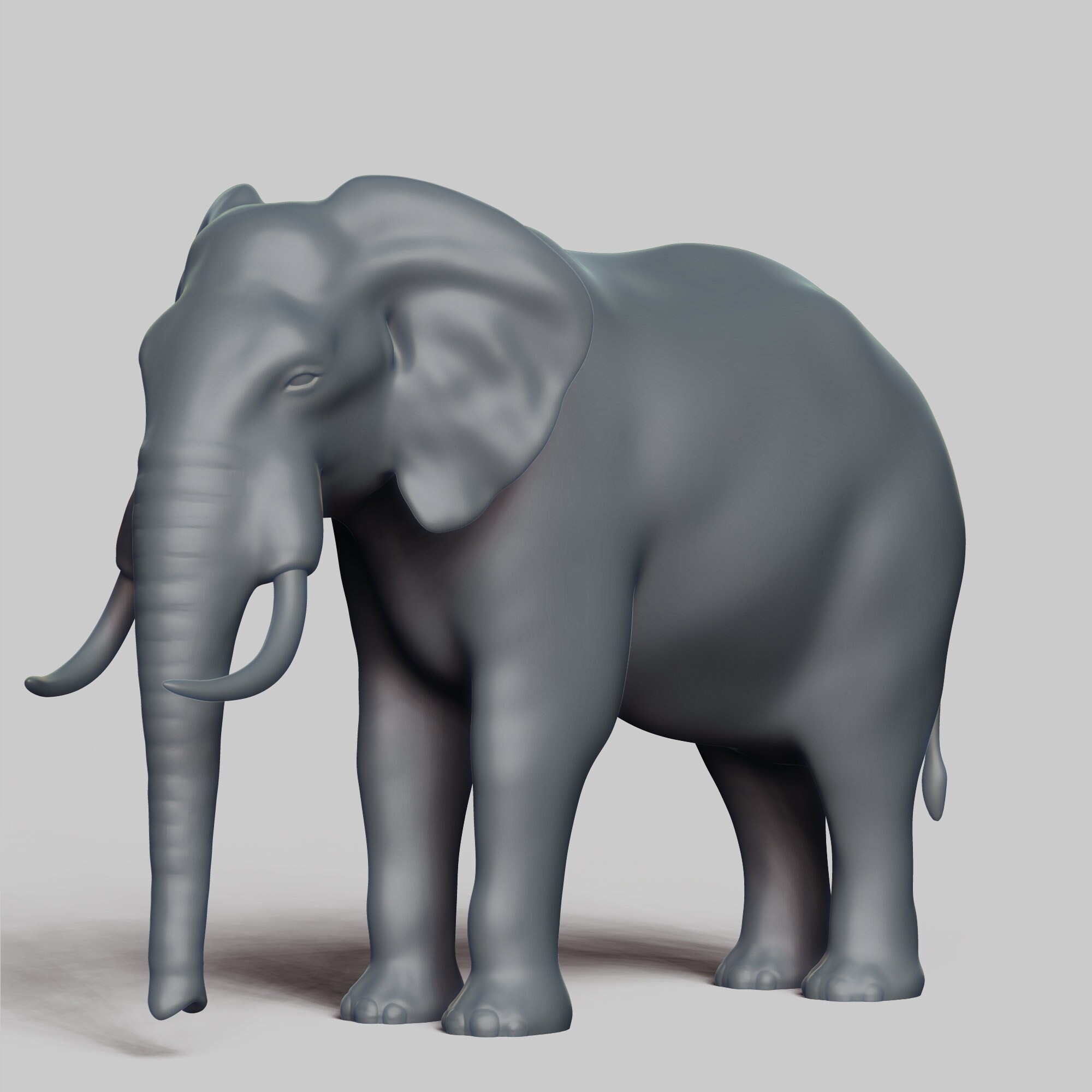 Elephant STL File 3D Print Model Pose 01 - Etsy