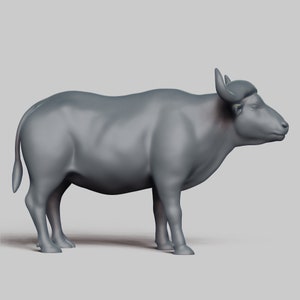 African Buffalo STL File 3D Print Model Pose 03 - Etsy