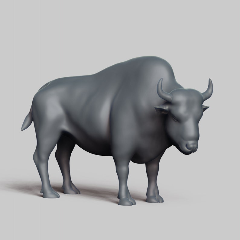 American Bison STL File 3D Print Model Pose 01 - Etsy