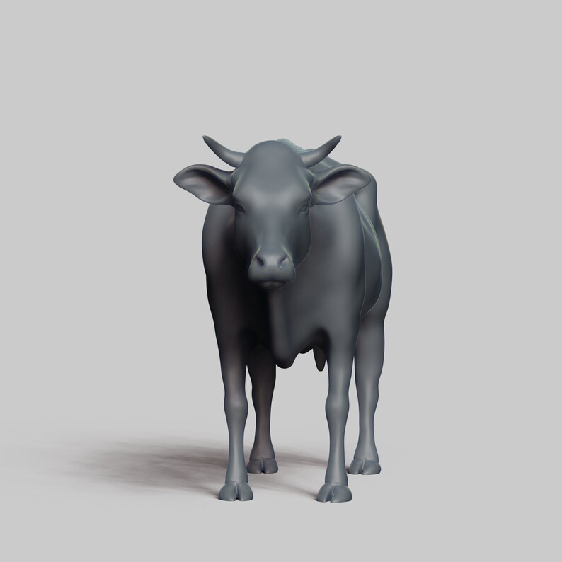 Cow STL File 3D Print Model Pose 03 - Etsy
