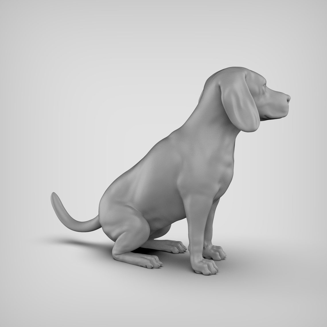 Beagle STL File 3D Print Model Pose 03 | Etsy