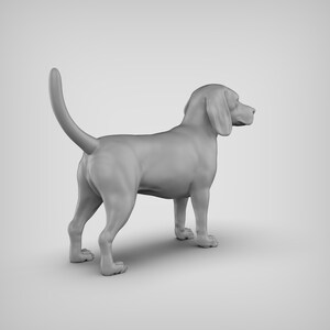 Beagle STL File 3D Print Model Pose 02 - Etsy