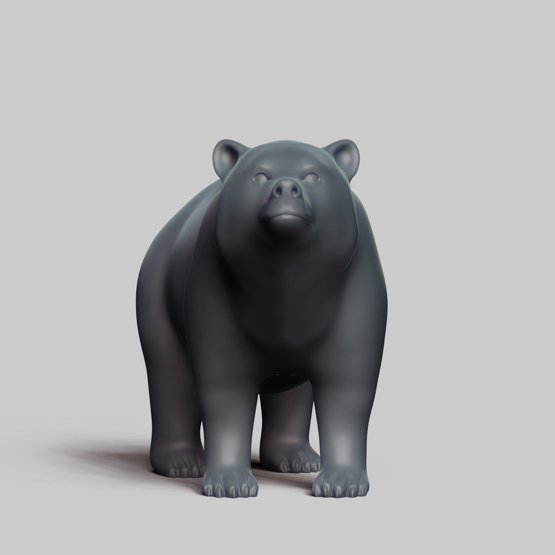 Brown Bear STL File 3D Print Model Pose 01 - Etsy