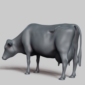 Dairy Cow STL File 3D Print Model Pose 03 - Etsy