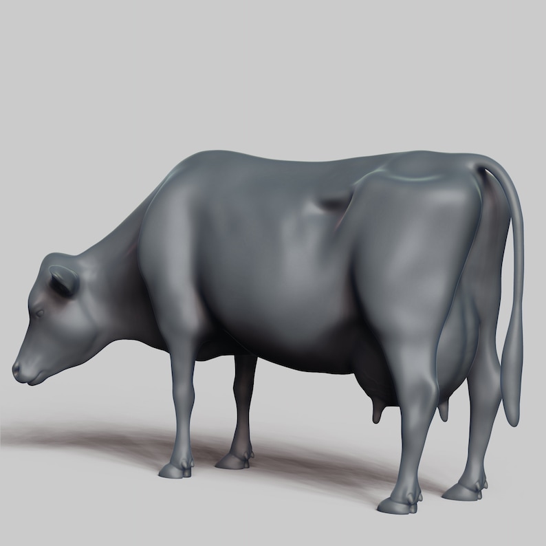 Dairy Cow STL File 3D Print Model Pose 03 - Etsy