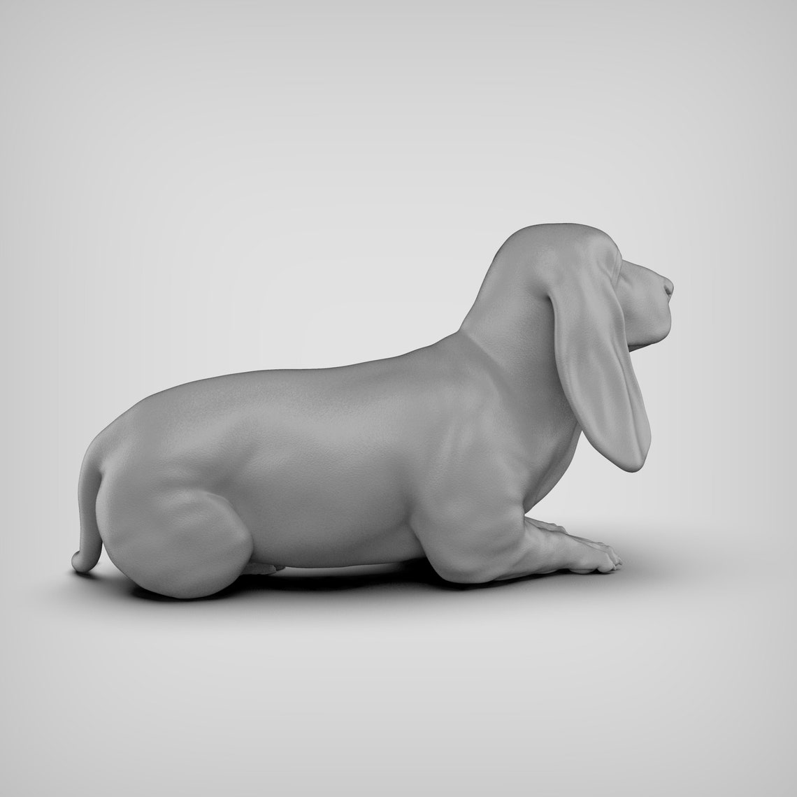 Basset Hound STL File 3D Print Model Pose 04 - Etsy