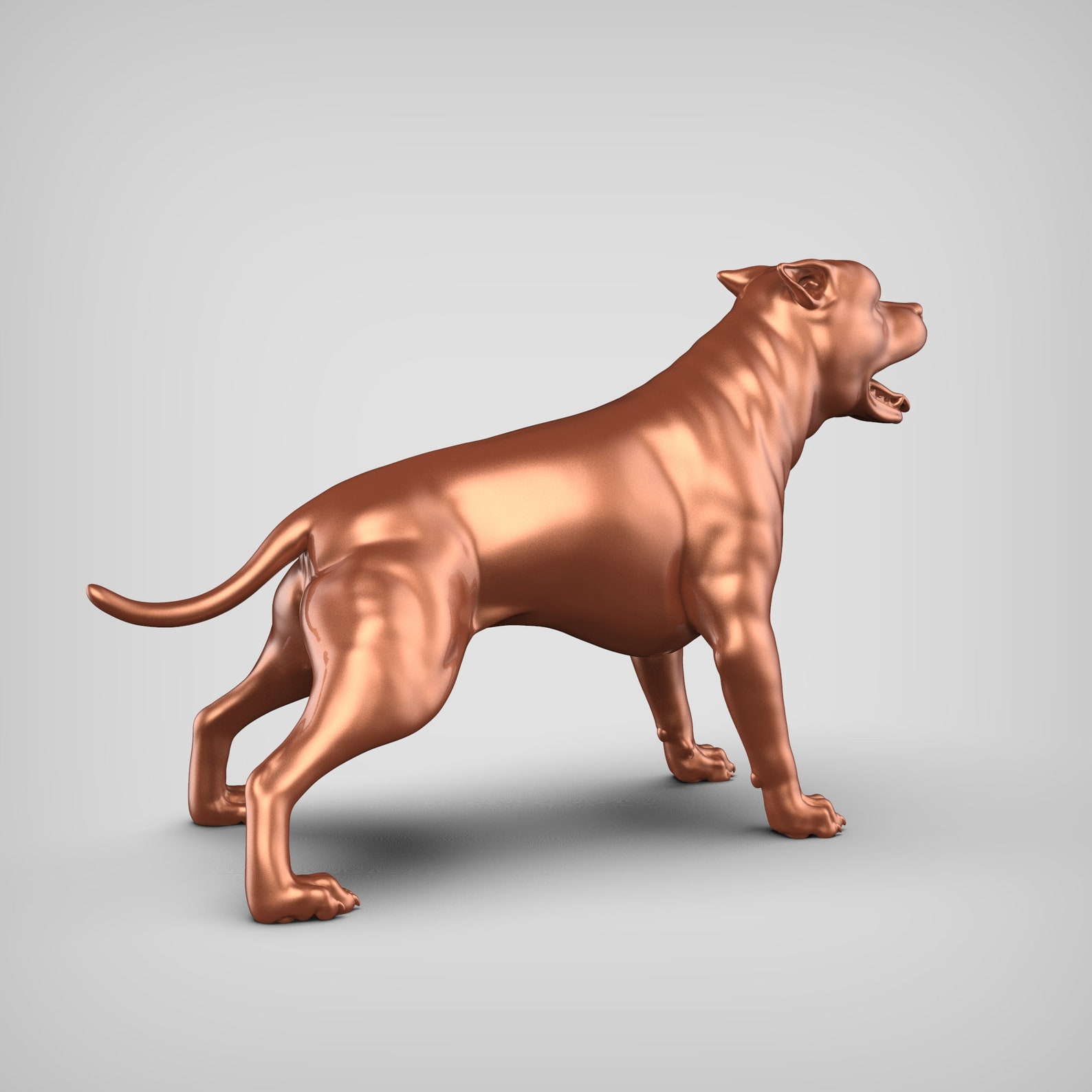 American Pitbull STL File 3D Print Model Pose 03 - Etsy