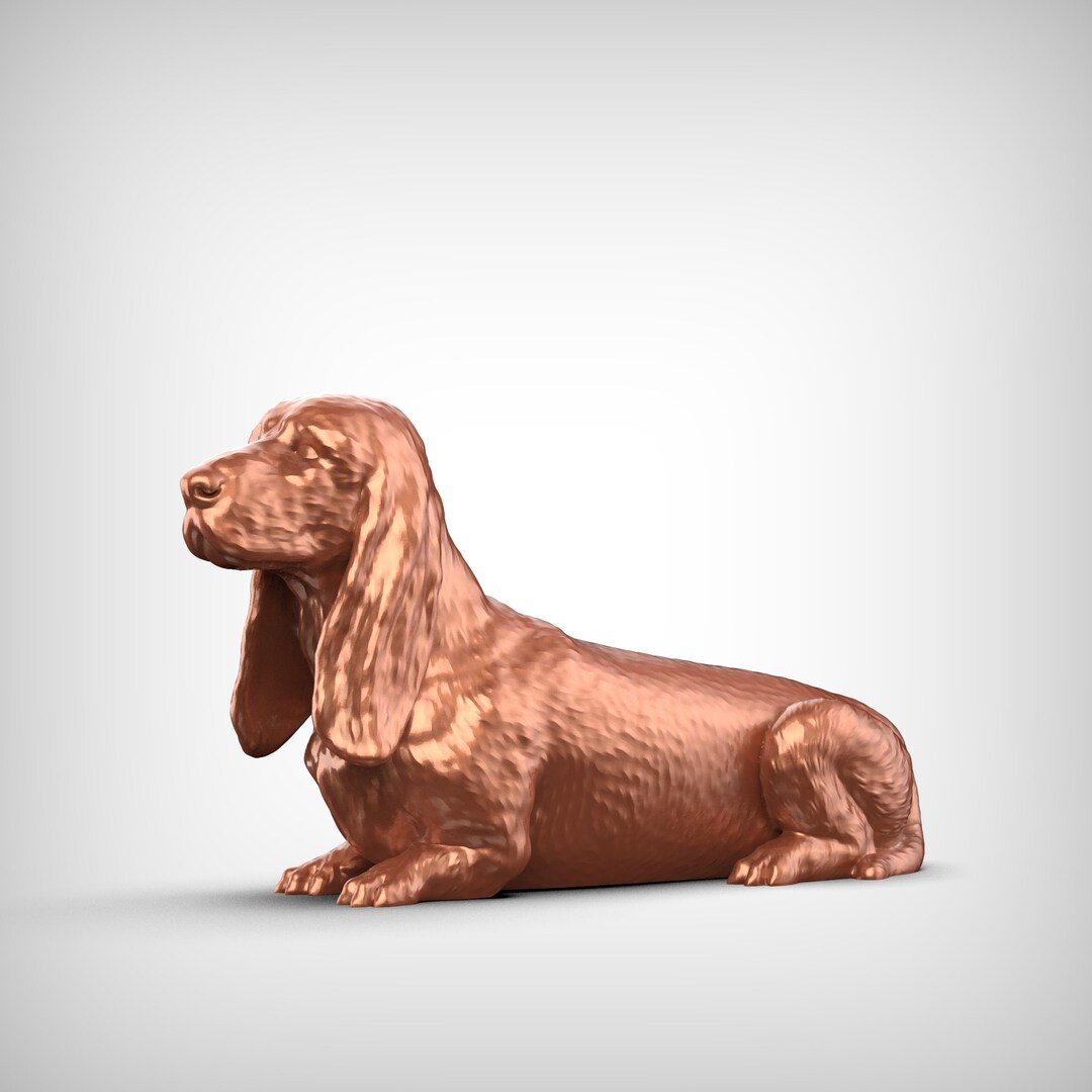 Basset Hound 3D Print Model Pose 08 - Etsy
