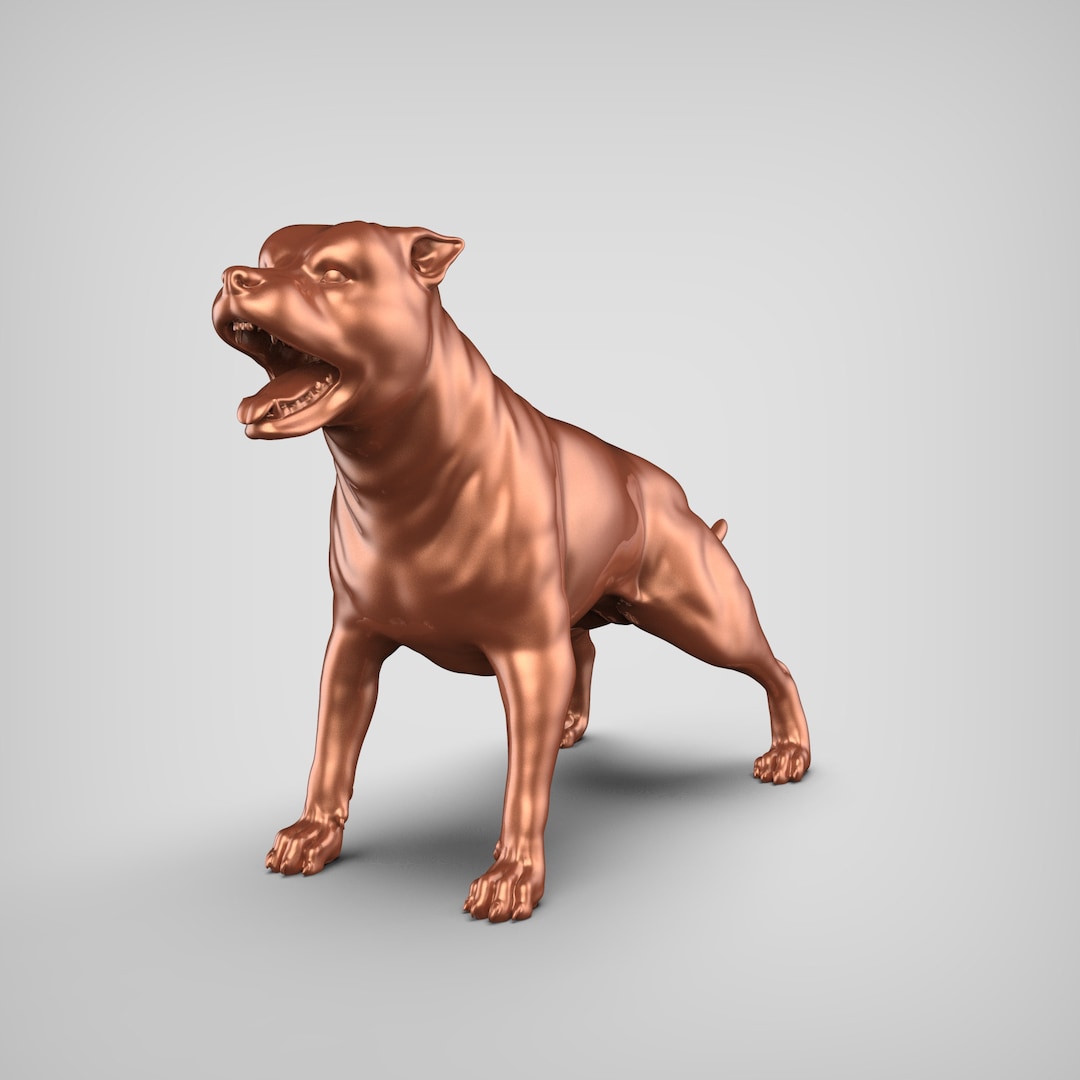 American Pitbull STL File 3D Print Model Pose 03 - Etsy