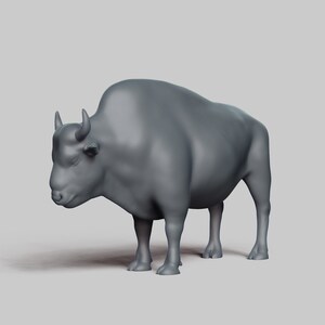American Bison STL File 3D Print Model Pose 01 - Etsy
