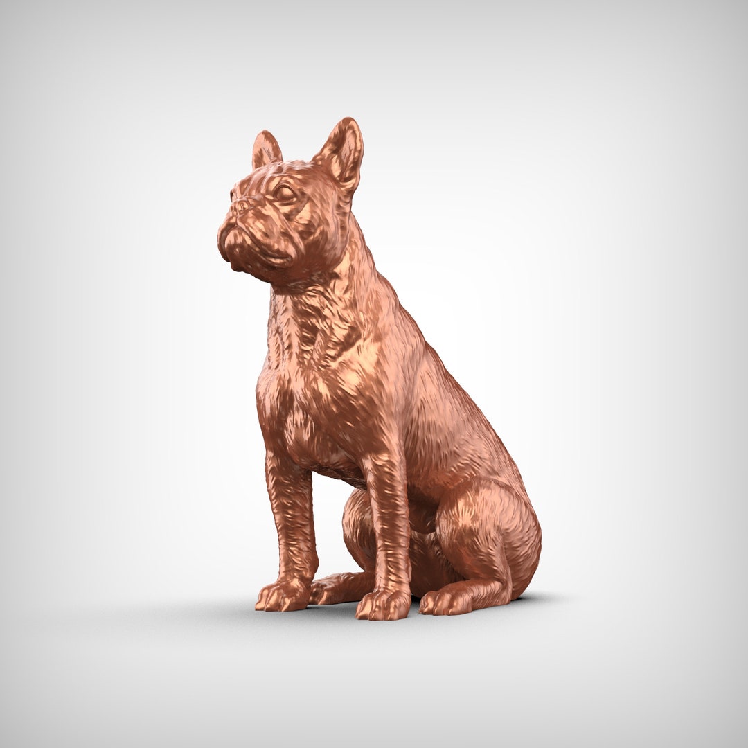 Boston Terrier Dog 3D Print Model Pose 04 - Etsy