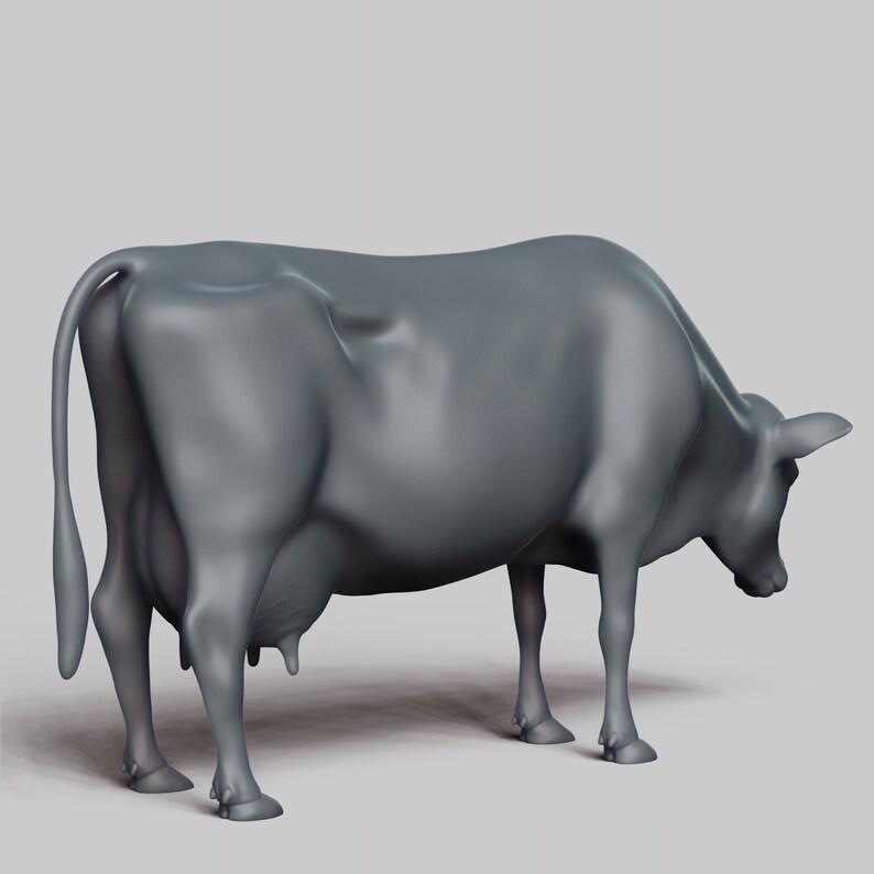 Dairy Cow STL File 3D Print Model Pose 03 - Etsy