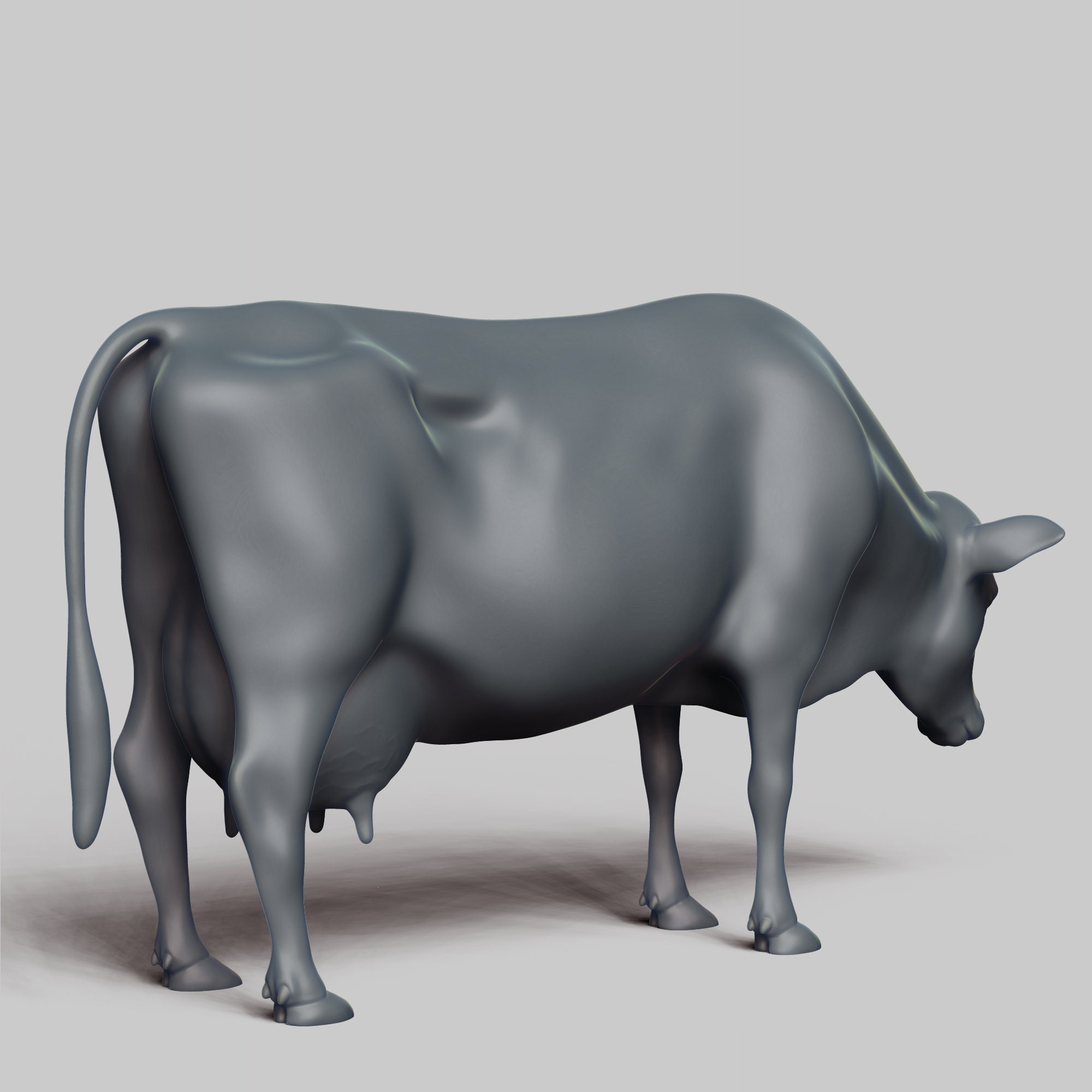 Dairy Cow STL File 3D Print Model Pose 03 - Etsy Australia
