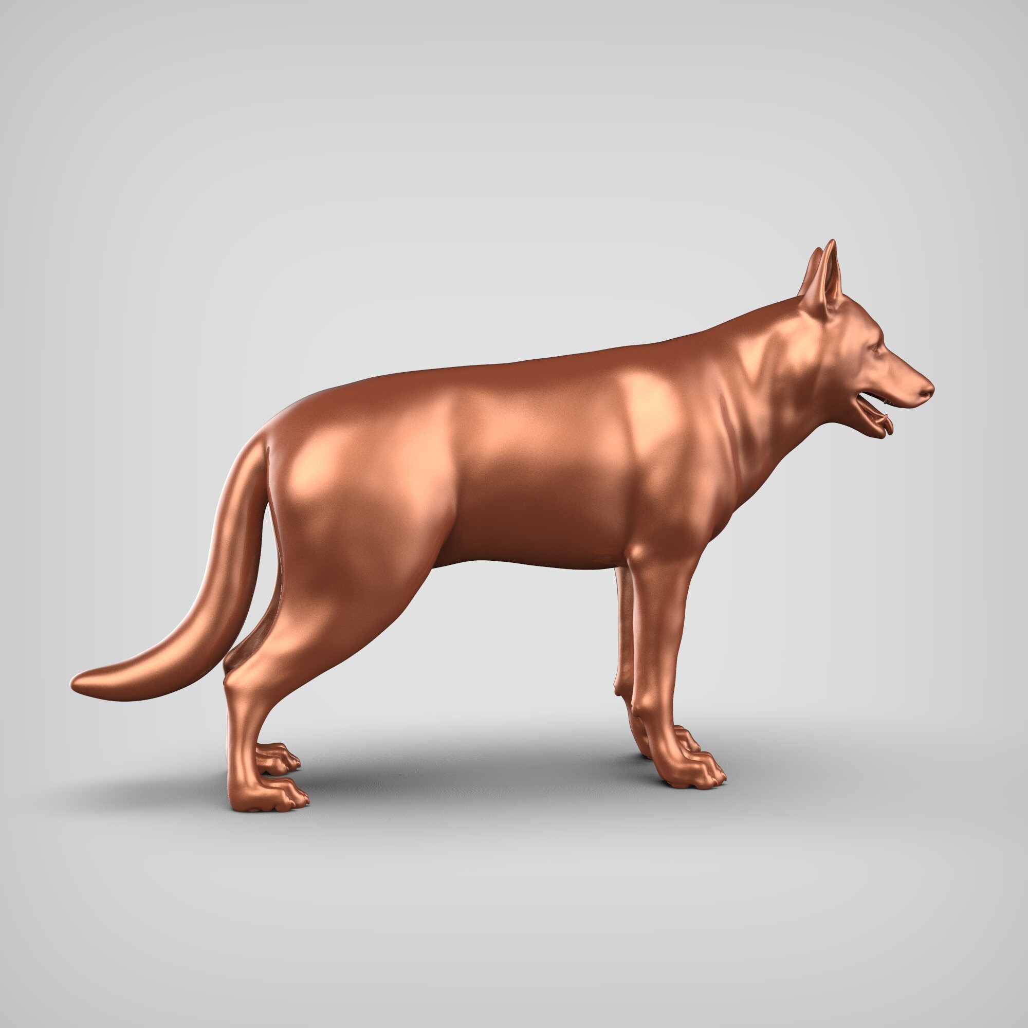 German Shepherd STL File 3D Print Model Pose 01 - Etsy