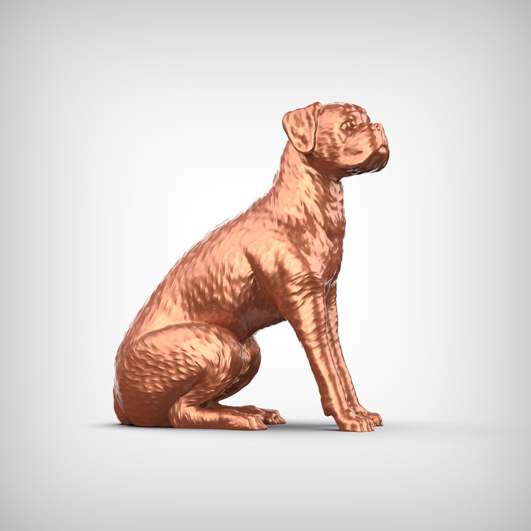 Boxer Dog 3D Print Model Pose 06 - Etsy