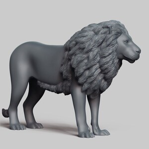 Lion STL File 3D Print Model Pose 01 - Etsy
