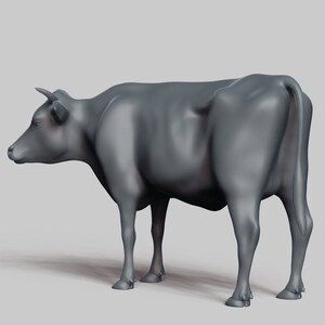 Cow STL File 3D Print Model Pose 02 - Etsy