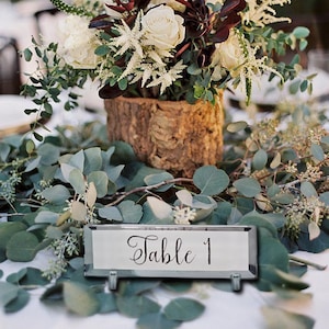 Modern Luxe Custom Table Numbers Signs for Wedding, Mirrored Beveled ...