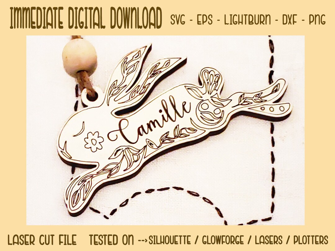 Cute Personalized Bunny Rabbit Name Tag or Custom Nursery Wall Decor ...