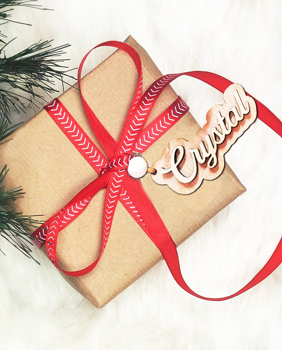 Custom Engraved Wooden Gift Name Tag for Stockings and Holiday Decor - Etsy