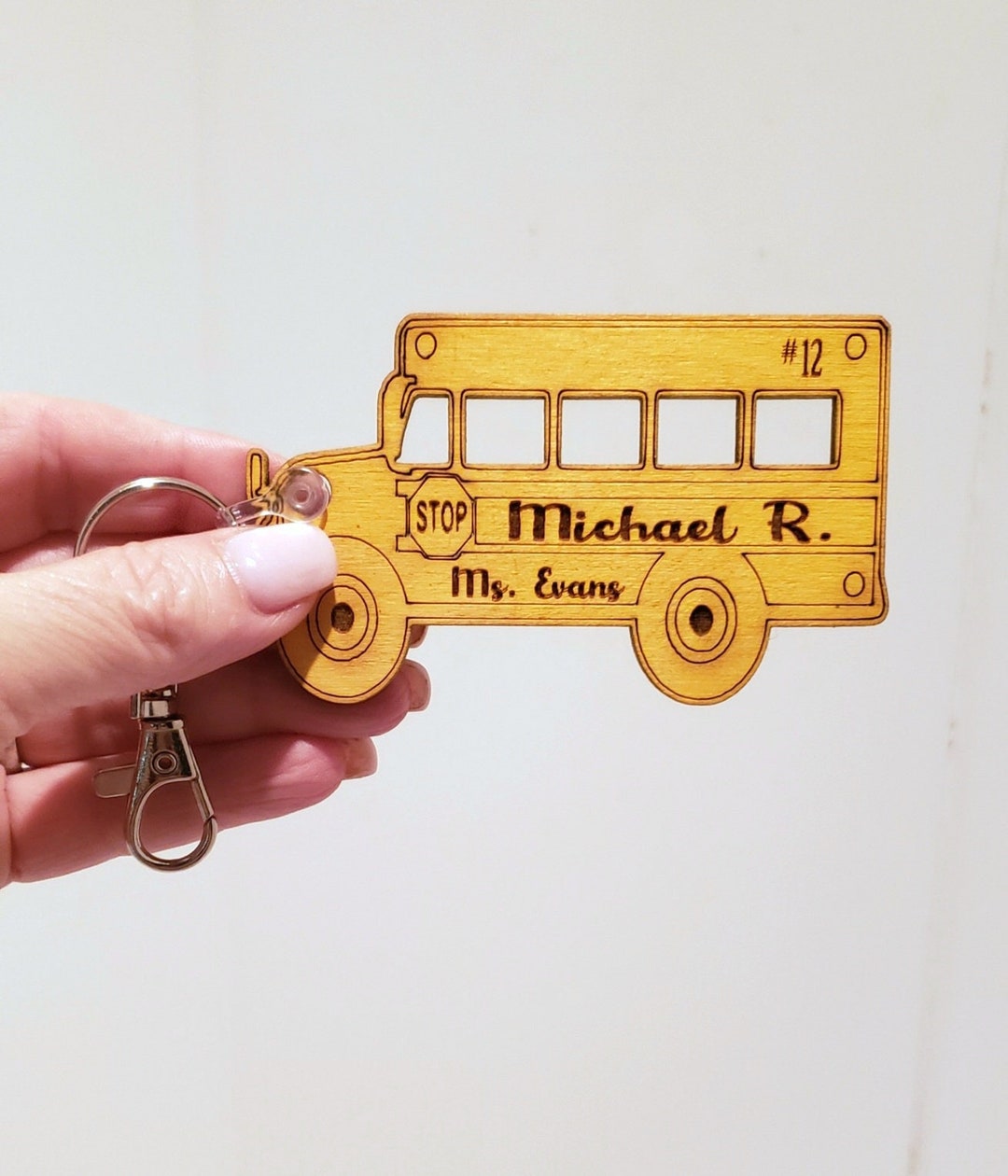 Back to School, Personalized School Bus Name Tag, Book Bag Backpack ...