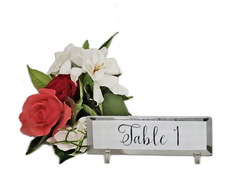 Modern Luxe Custom Table Numbers Signs for Wedding Mirrored - Etsy