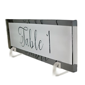 Modern Luxe Custom Table Numbers Signs for Wedding, Mirrored Beveled ...