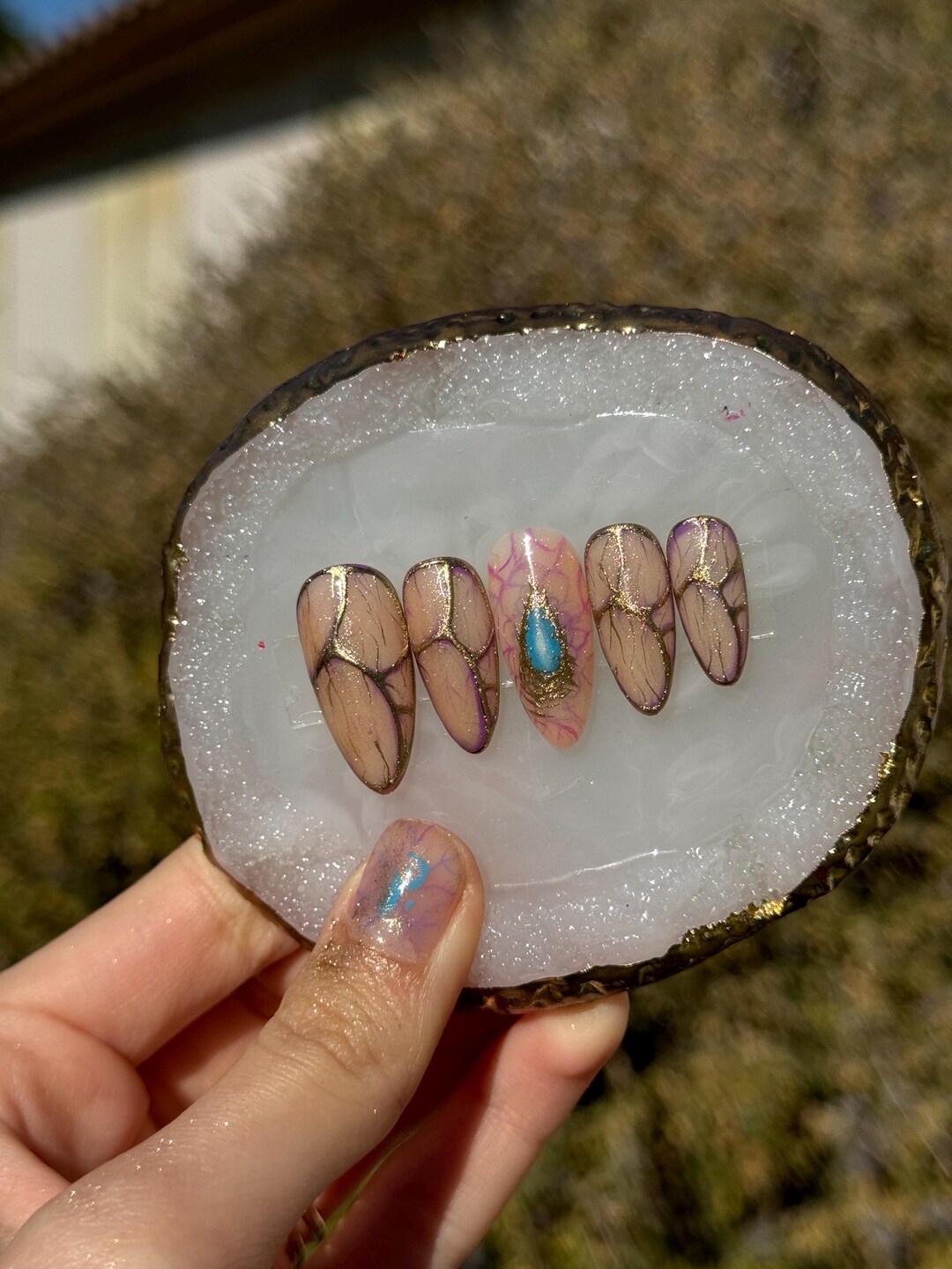 Reusable Arcane Hextech Fingerprint Press on Nails - Etsy