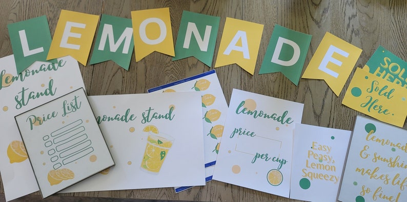 Lemonade Stand Printable Kit - Etsy