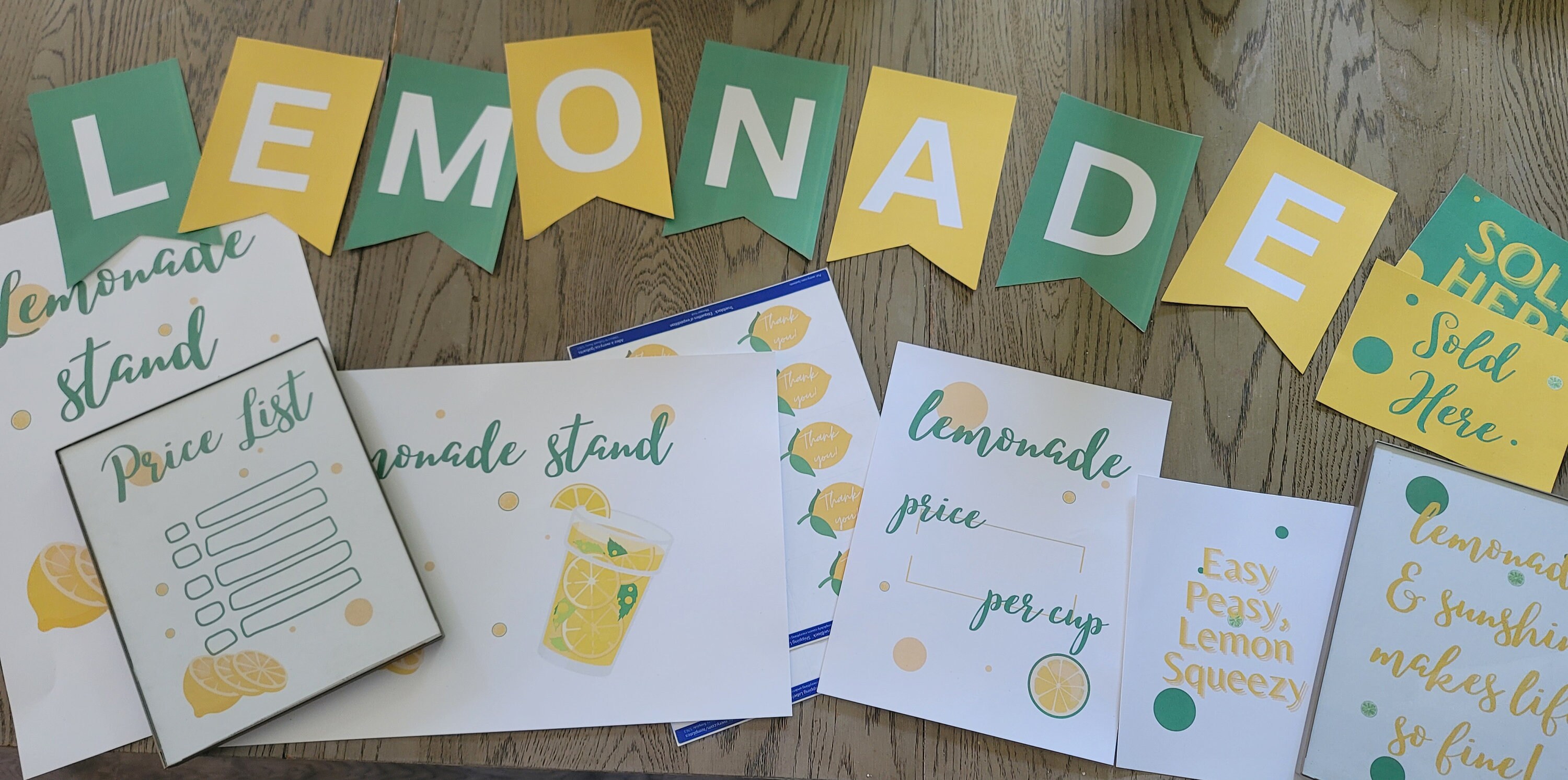 Lemonade Stand Printable Kit - Etsy