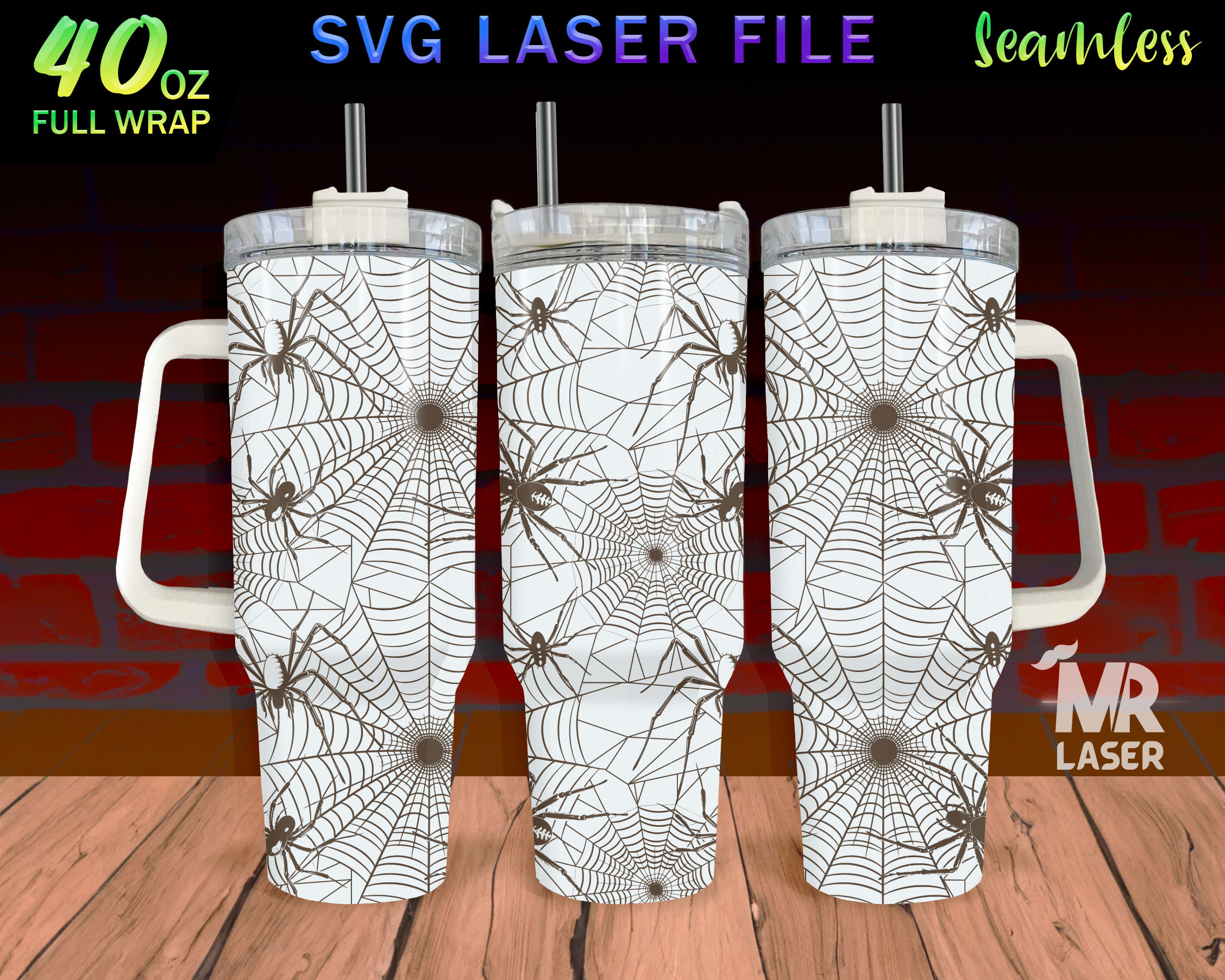 Spider V2 Laser Engraved Full Wrap Design for 40oz Tumbler, Spider SVG ...