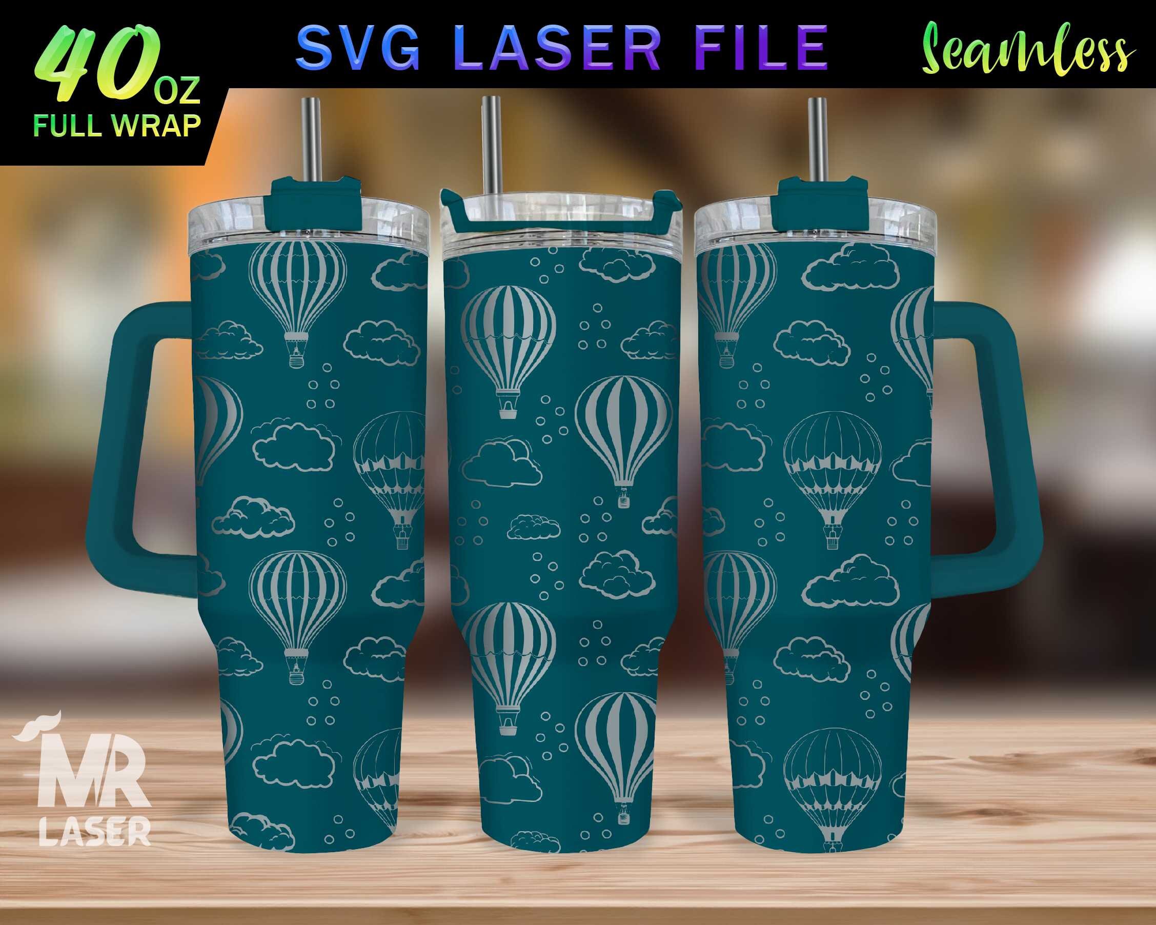 Hot Air Balloon Laser Engraved Full Wrap Design for 40oz - Etsy