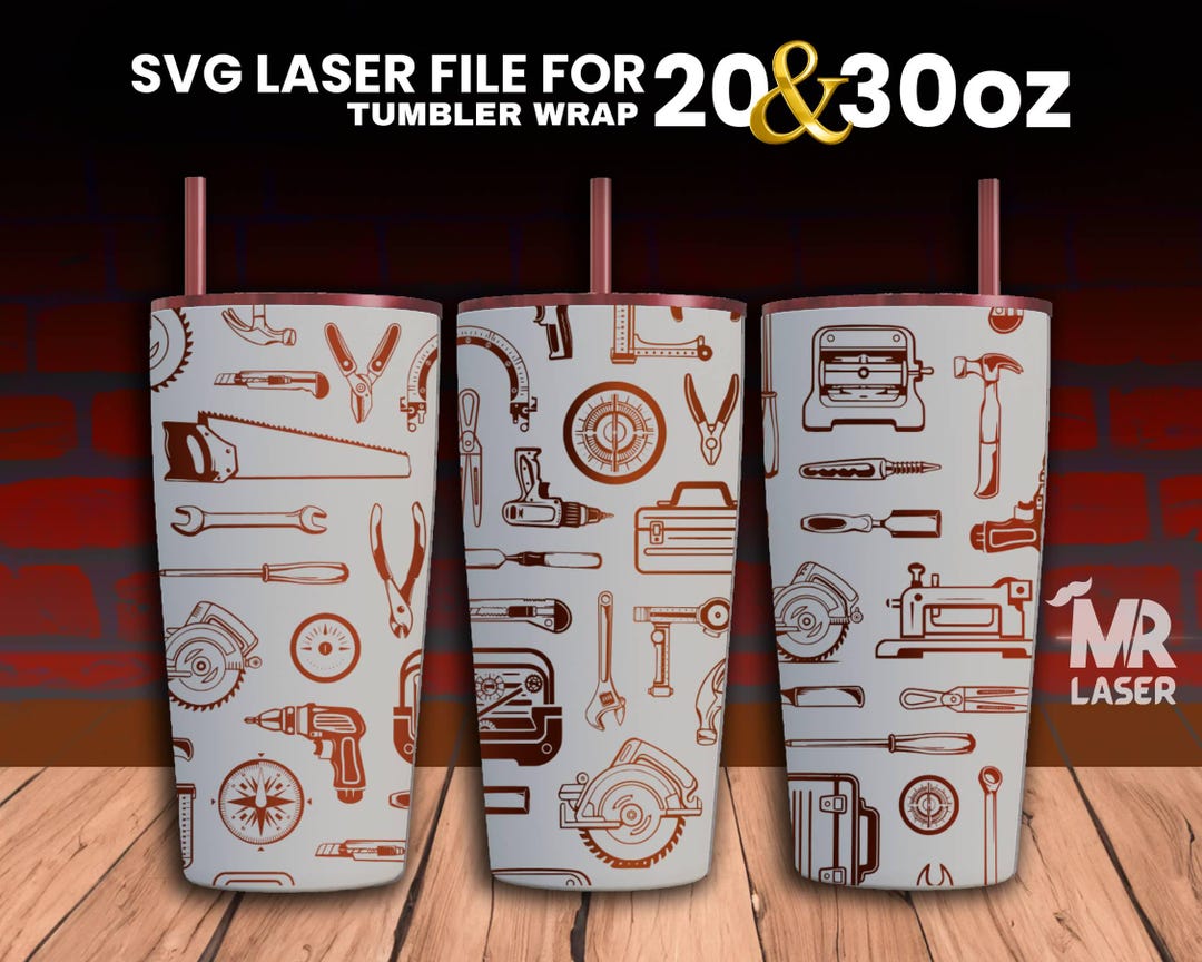 Carpenter Laser Engraved Full Wrap Design for 30 and 20 Oz Tumbler ...