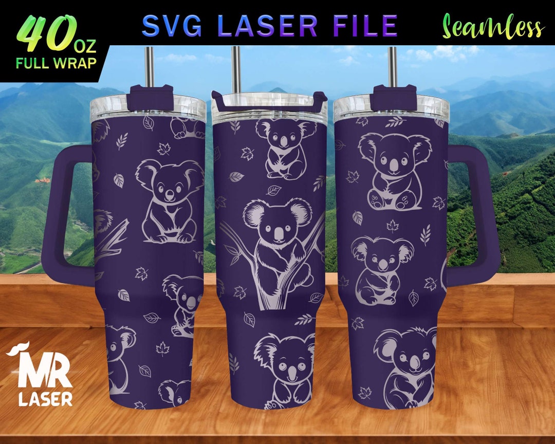 Koala Laser Engraved Full Wrap Design for 40oz Tumbler Koala - Etsy