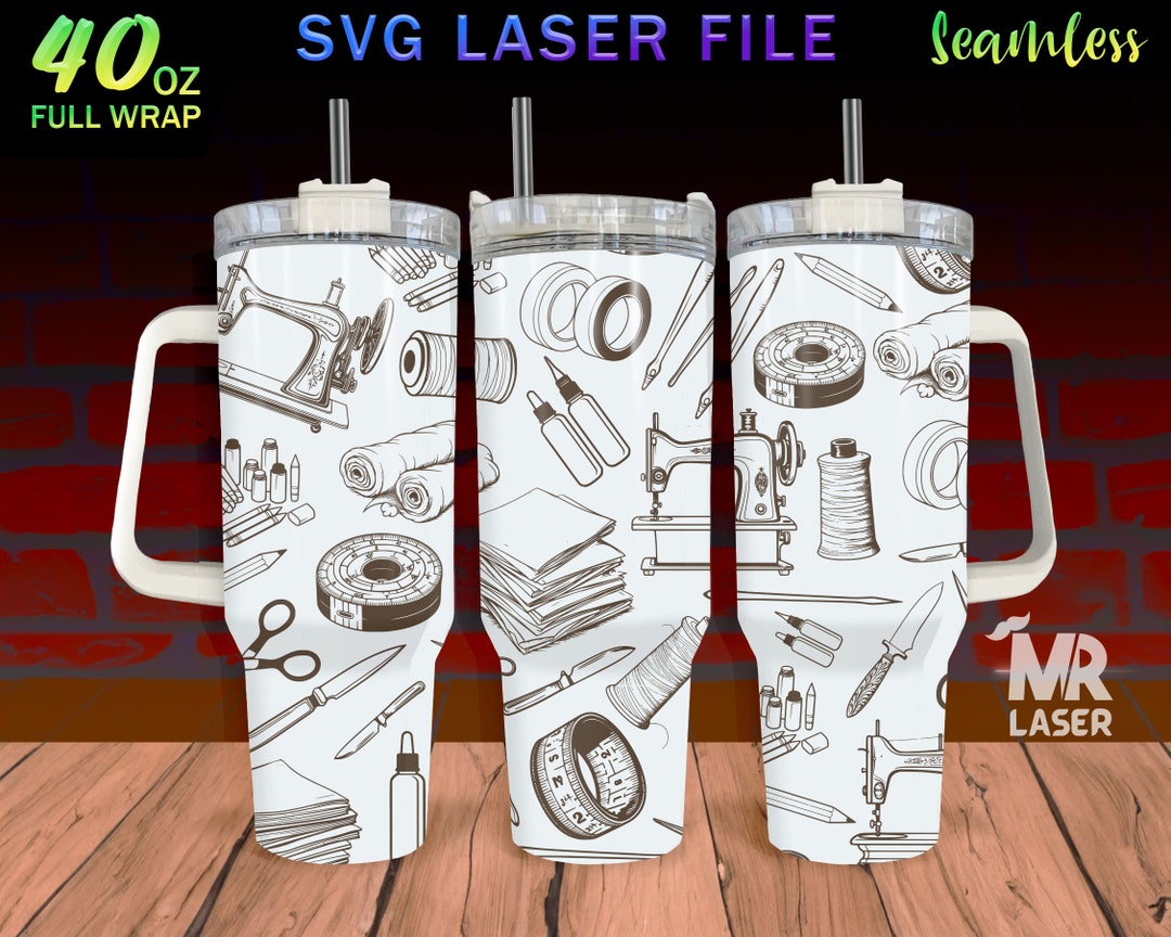 Crafting Laser Engraved Full Wrap Design for 40 Oz Tumbler, Craft SVG ...