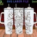 Koi Fish V2 Laser Engraved Full Wrap Design for 40oz Tumbler, Fish SVG ...