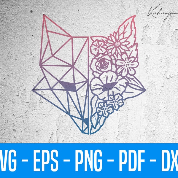 Geometric Fox - Etsy