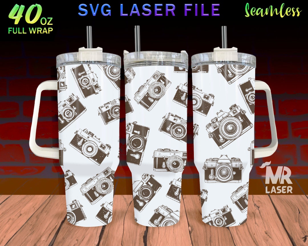 Retro Camera Tumbler Wrap: Laser Engraved Design (SVG File) - Etsy