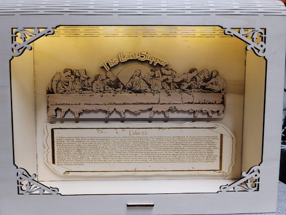 The Last Supper Last Supper Inner Lit Digital Laser Cut - Etsy