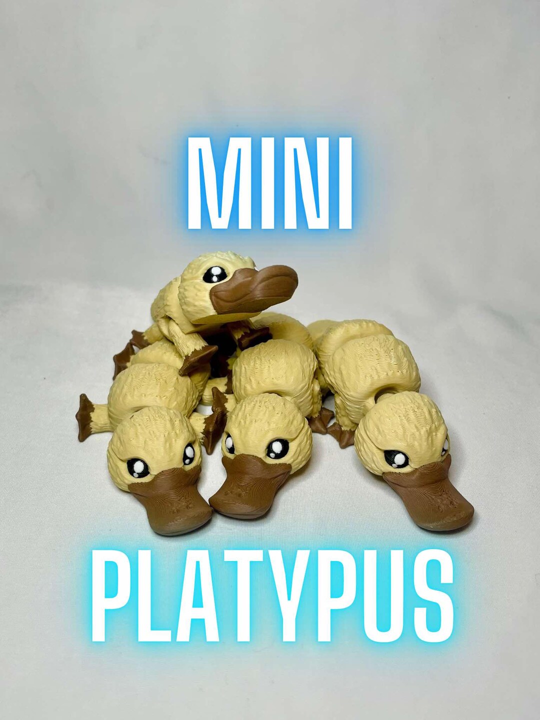 Mini Platypus Articulated Pet 3D Printed Toy Home Decor Display Newborn ...