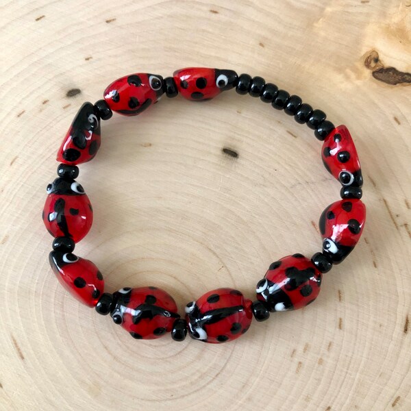 Lady Bug Beads - Etsy