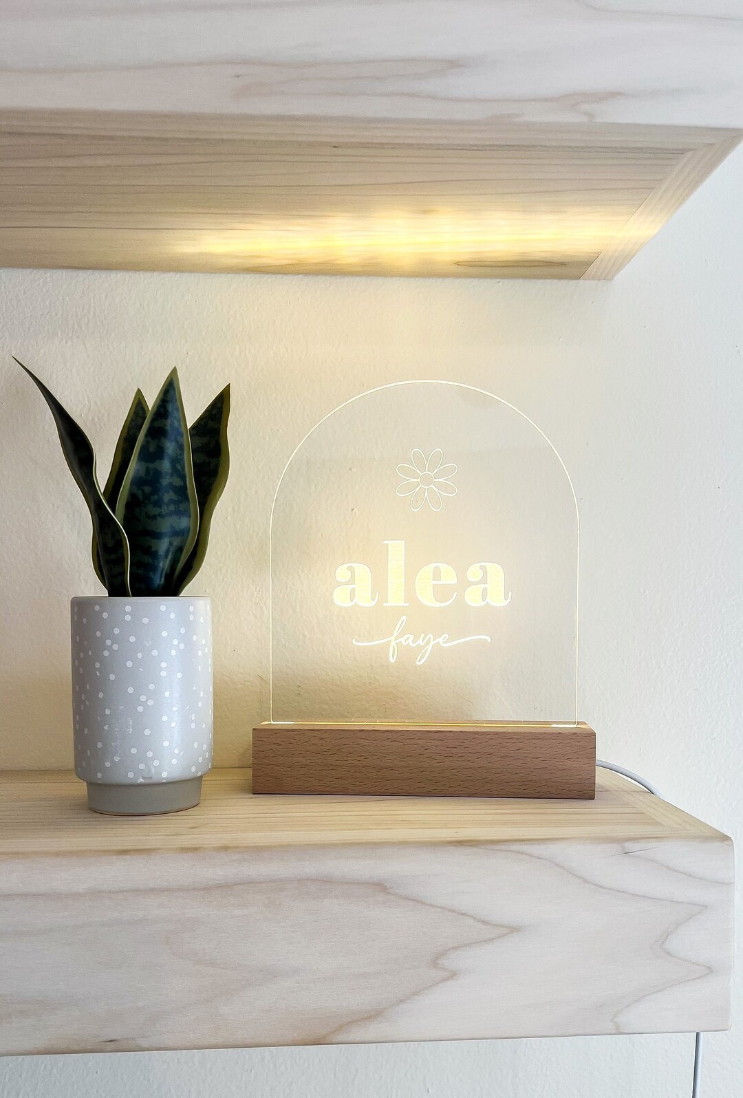Personalized Name LED Night Light: Boho Nursery Decor - Etsy