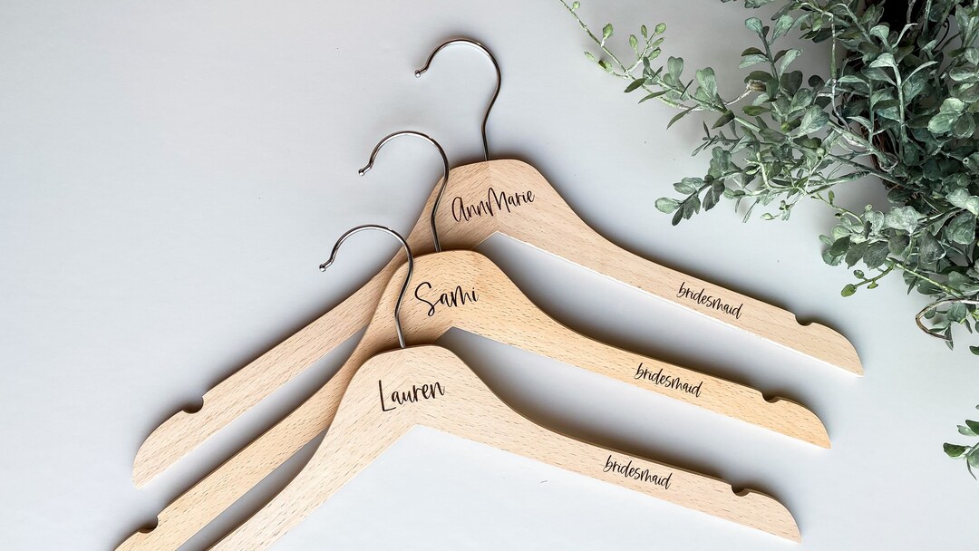 Engraved Wedding Hangers - Etsy