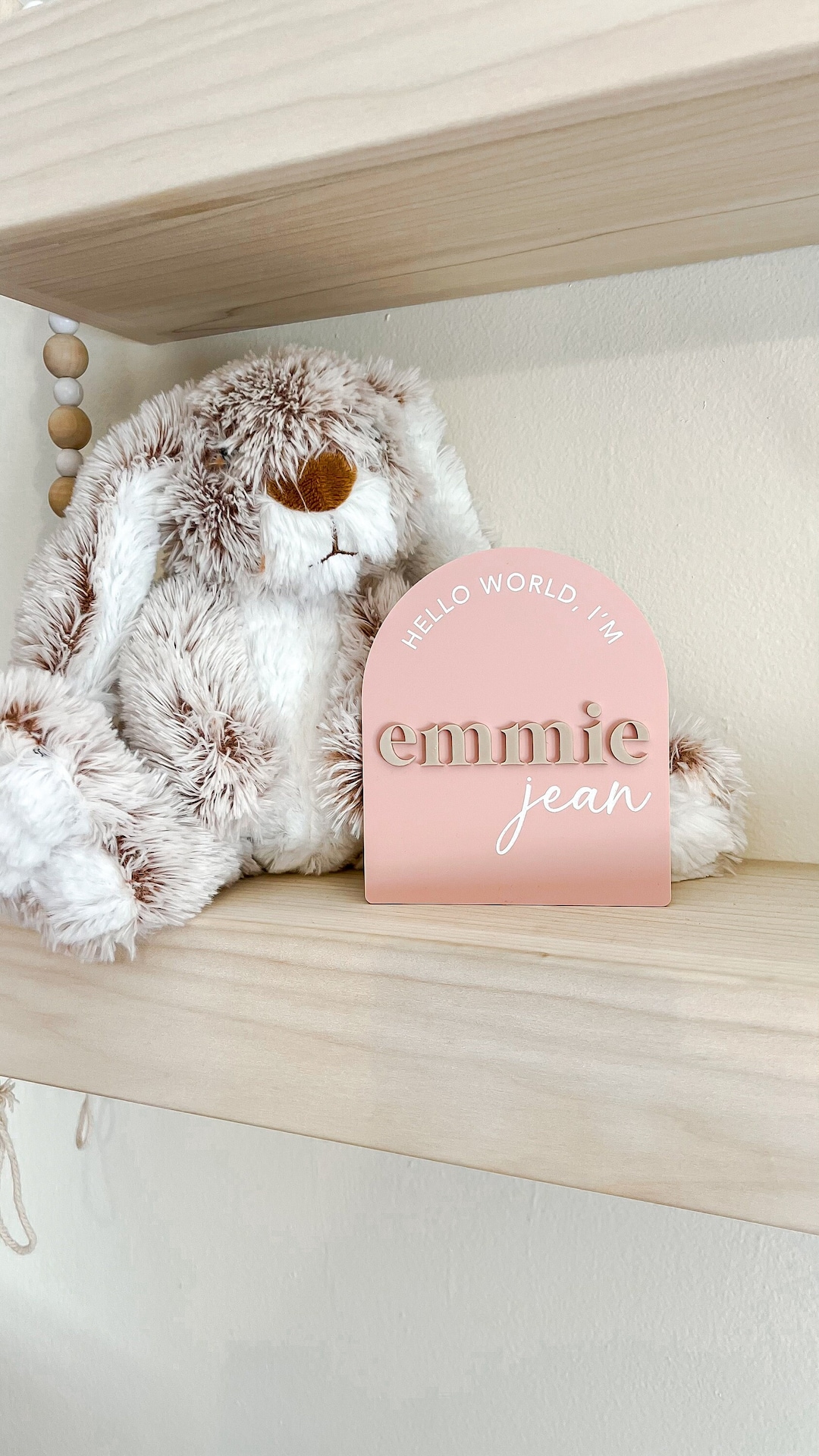 Acrylic Name Sign Hello World Baby Name Sign Nursery Decor Name ...