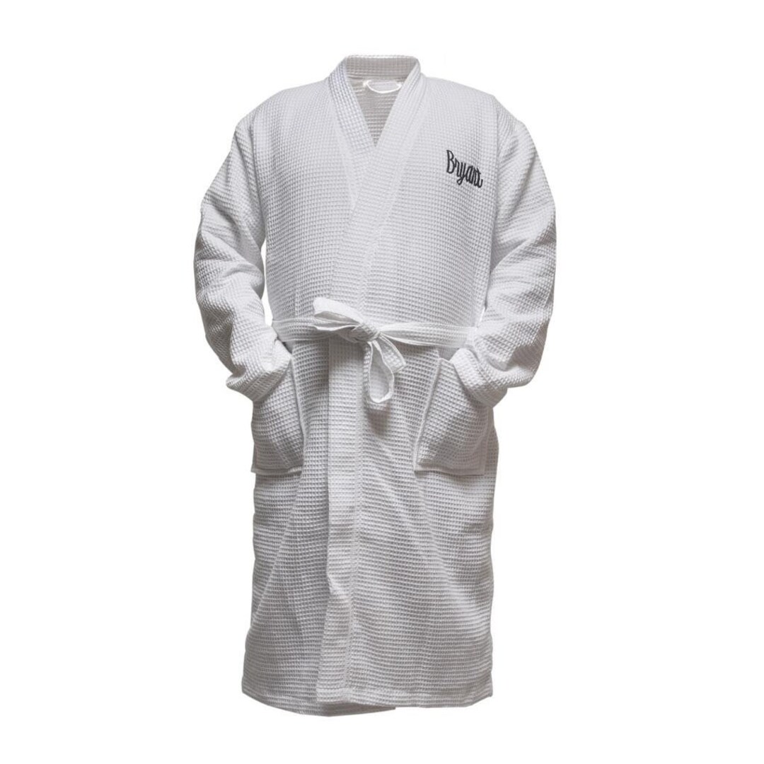 Best Bath Robe Customized Personalized Robes Shawl Collar White ...