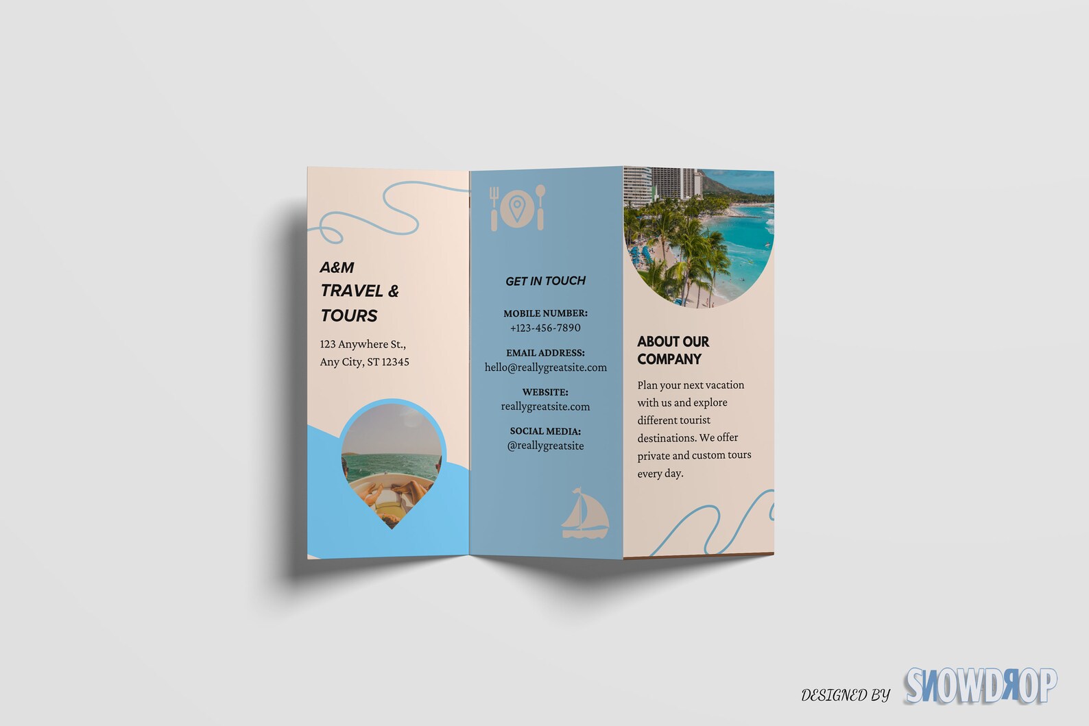 Editable Tri-fold Brochure Template, Trifold Business Brochure Design ...
