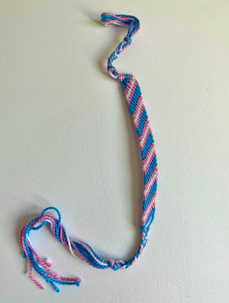 Transgender Pride Flag Striped Friendship Bracelet - Etsy