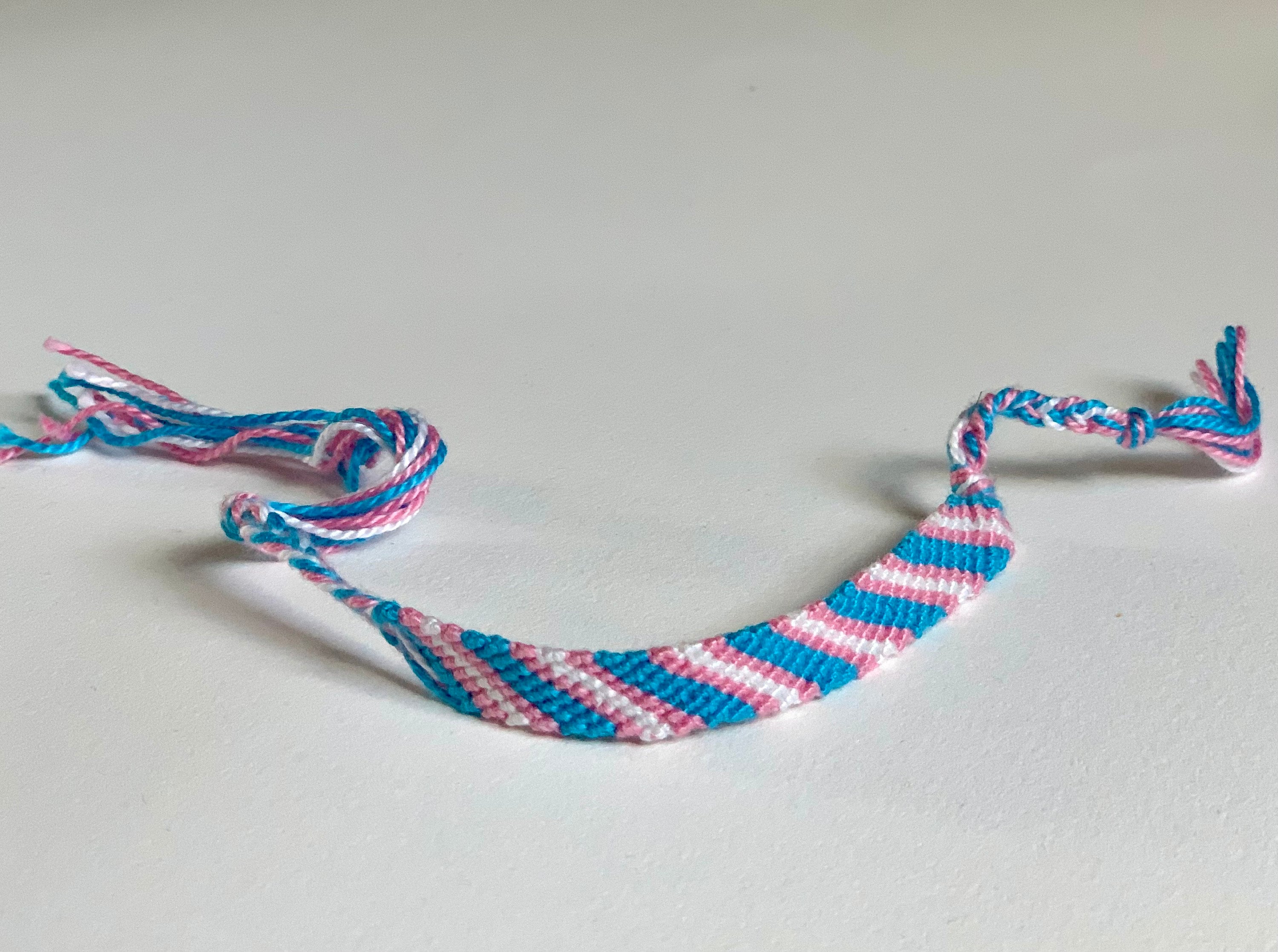 Transgender Pride Flag Striped Friendship Bracelet - Etsy